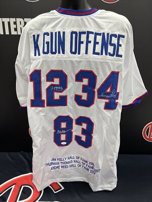 Buffalo Bills Signed K-Gun Offense White Jersey Inscription JSA | eBay