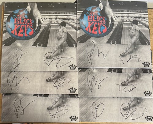 SIGNED The Black Keys Ohio Players Galaxy Cool Blue Vinyl LP ...