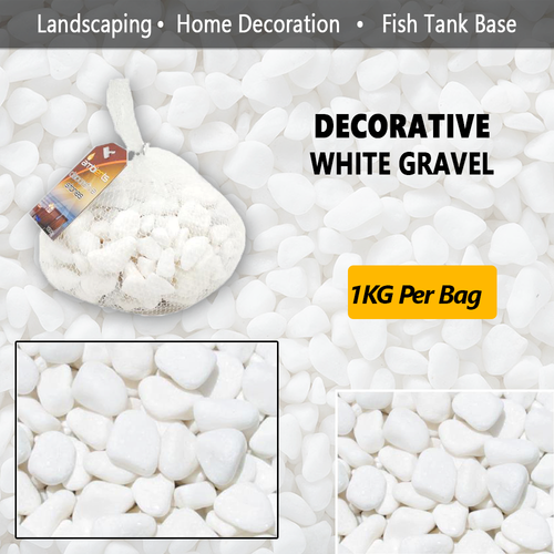 White Gravel Pebbles Fish Tank Aquarium Garden Decor Stones Small Size ...