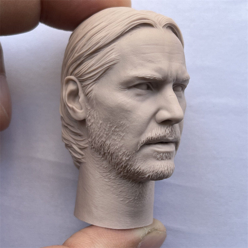 Blank 1/6 Scale God Handsome Keanu Reeves Head Sculpt Unpainted Fit 12 ...