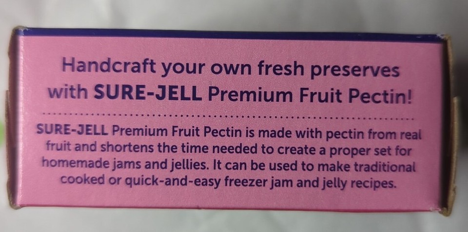 SureJell Premium Fruit Pectin Less Sugar for Homemade Jams & Jellies ...