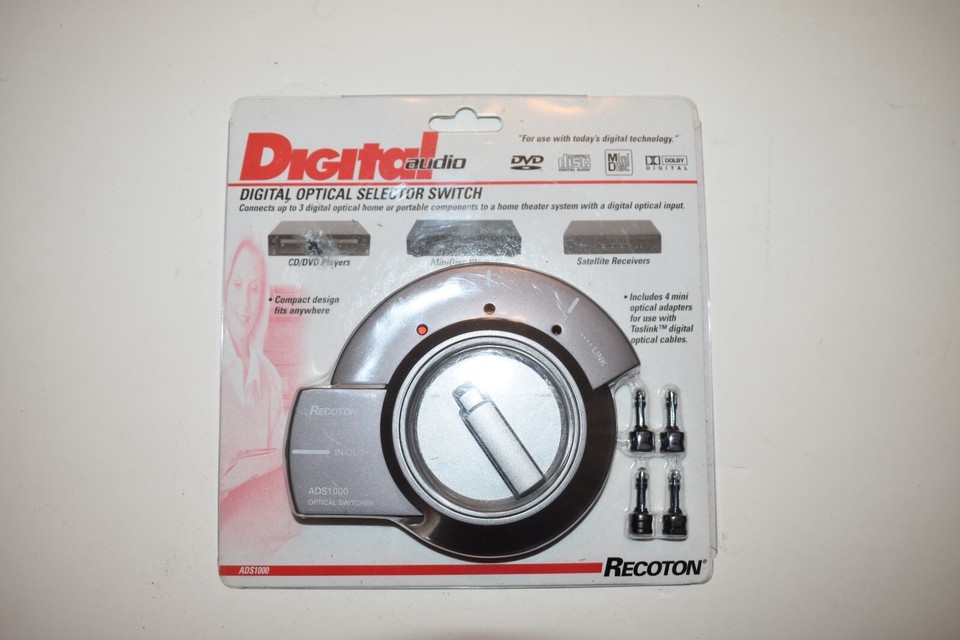 Recoton Digital Optical Selector switch 3 Way Switch/Splitter (Bi ...