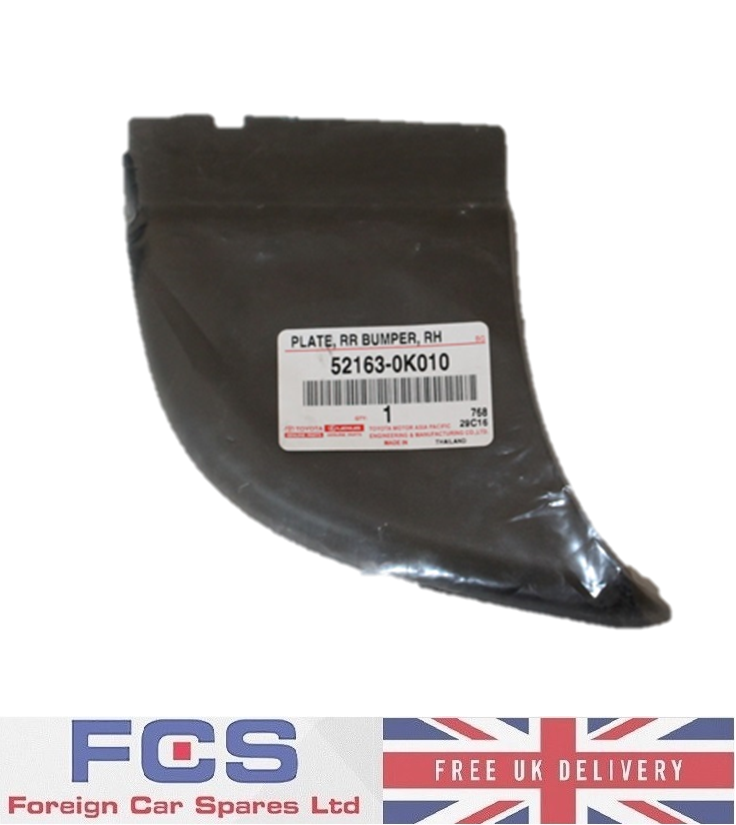 NEW Genuine Toyota HILUX Plate OSR Rear Bumper RIGHT Hand - 52163-0K010 ...