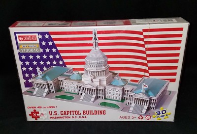 NEW 3D Puzzle US CAPITOL BUILDING 3-D 146 pcs NEW IN BOX USA patriotic ...