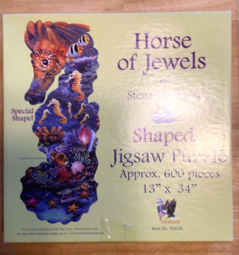 RARE 2008 Steve Sundram HORSE OF JEWELS Seahorse Shaped Puzzle Approx ...