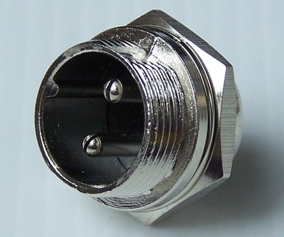 2-PIN MALE MICROPHONE CHASSIS PANEL MOUNT - CB HAM RADIO MIC PLUG | eBay