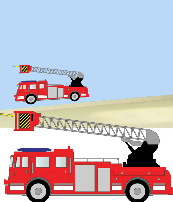 Fire Engine Nursery Bedroom Vinyl Wall Stickers/Decals/Mural/Decor ...