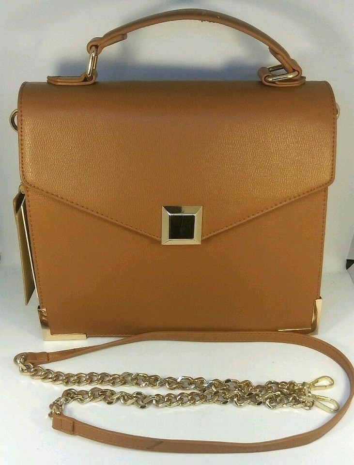 Miztique Handbag Vegan Leather Shoulder Bag - Purse Gold Tan color NWT ...