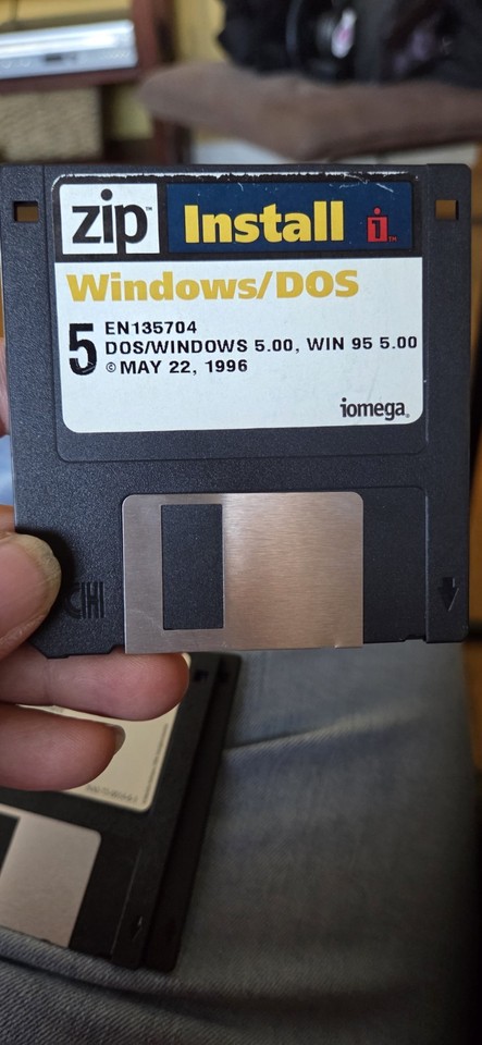 Vtg iomega Zip Install Windows / DOS 5.00 May 22 1996 - 3.5" Floppy ...