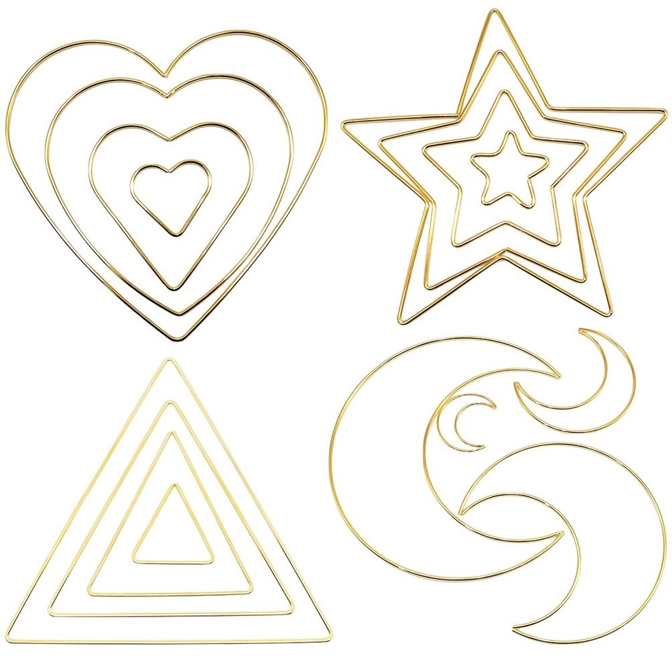 16Pcs Dream Catcher Frames DIY Crafts Metal Macrame Hoops Dream Catcher ...