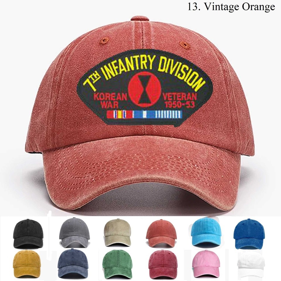 Embroidered Hat 7th Infantry Division Korean Veteran, Veteran Cap ...