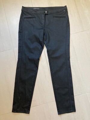 Steilmann Slim Fit Betty Black Jeans Size 18 - leather look, excellent ...