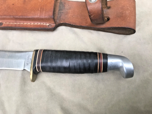 Vintage Western USA L66 Hunting Fixed Knife with Sheath | eBay