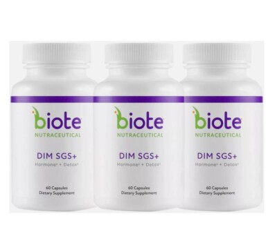3 Pack BIOTE Nutraceuticals - DIM SGS + - Ηormonе + Dеtoх ( 60 Capsules ...