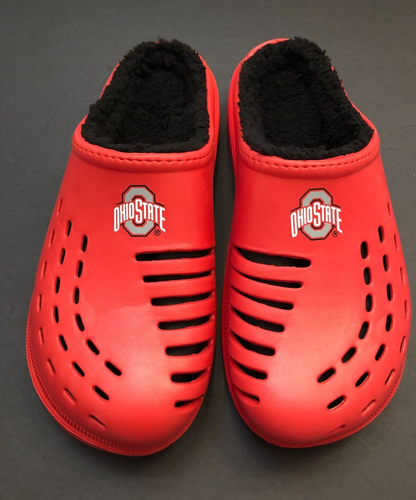 FOCO men's Ohio State Buckeye big logo sherpa lining clog shoes Size L ...