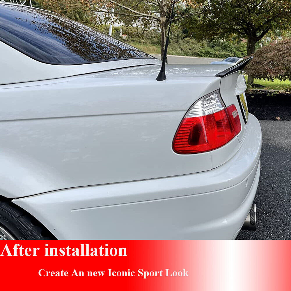 For BMW 3Series E46 320i 325i 330i M3 REAL CARBON Rear Trunk Spoiler ...