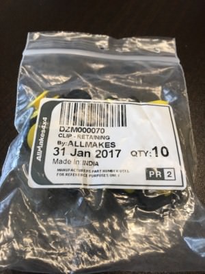 Land Rover Clip Part# DZM000070 Set Of 10 | eBay