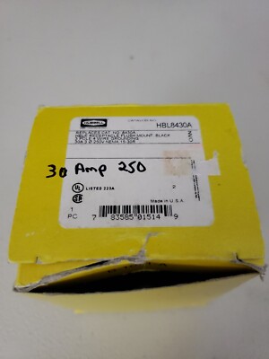 Hubbell HBL8430A Wiring Device-Kellems Receptacle 30A 250V | eBay