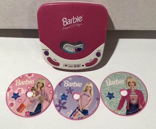 Vintage Barbie 1995 Mattel DiscGirl CD Player - Pretend CD Player w/ 3 ...