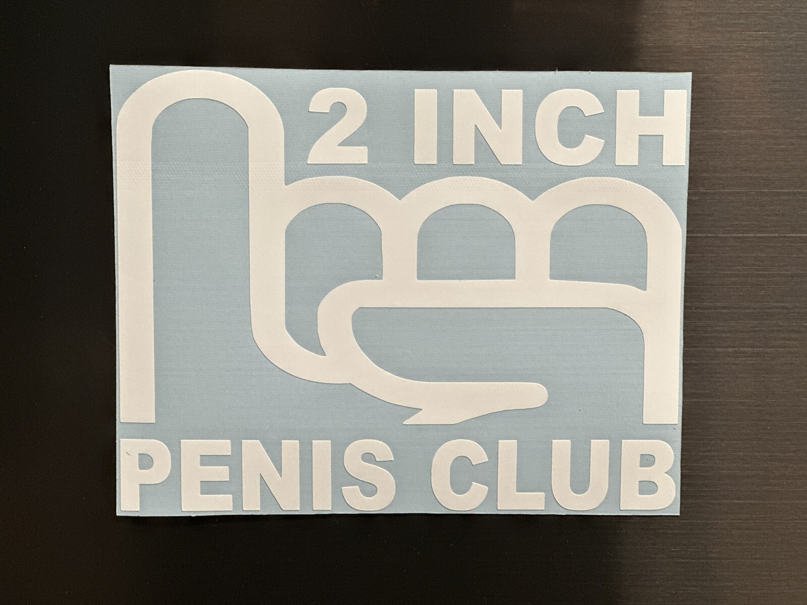 Two Inch 2 Inch Penis Club Funny Prank Import Domestic Vinyl Decal Jdm ...