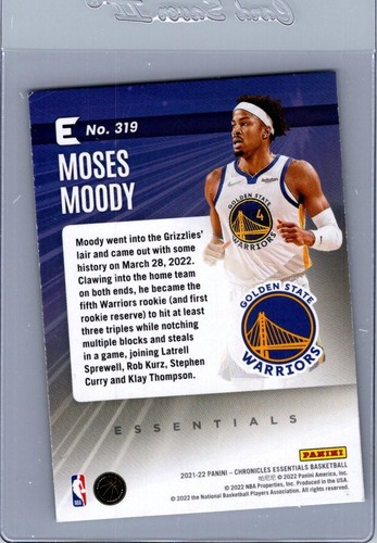 2021-22 Panini Chronicles - Essentials Green #319 Moses Moody (RC) for ...