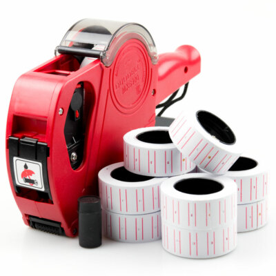 Price Gun Pricing Tag Tagging +11 Label Rolls Sticker Spare Ink for ...