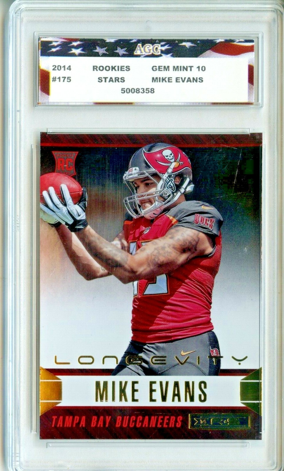 2014 Panini Rookie & Stars Longevity #175 Mike Evans Rookie Card AGC 10 ...