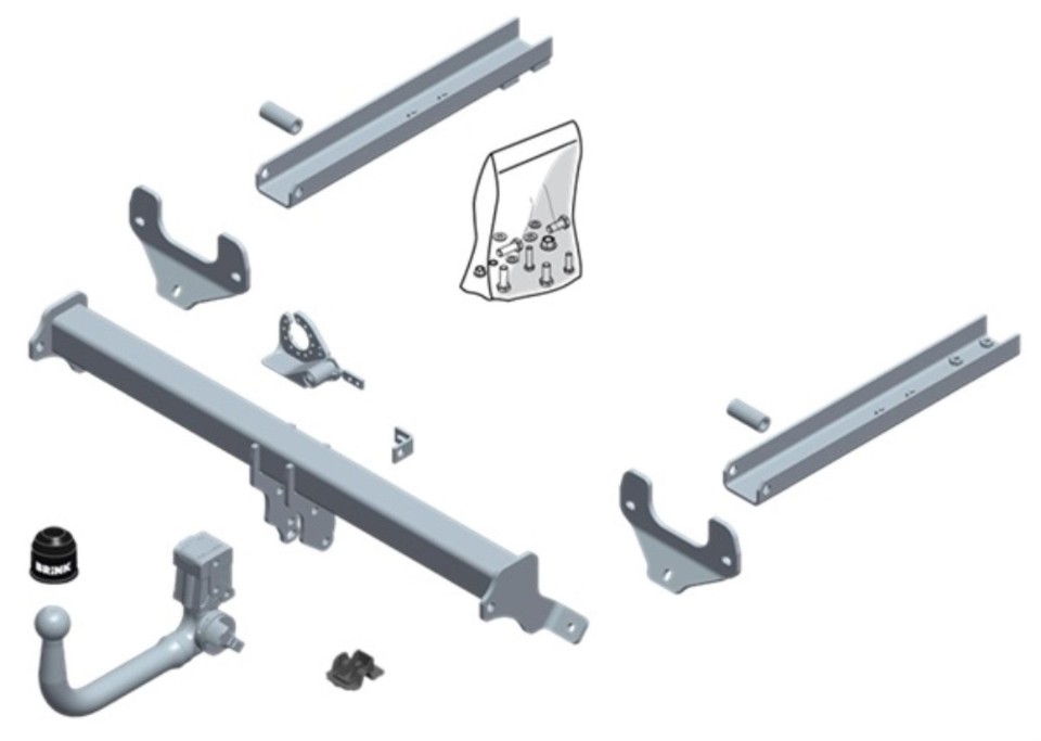 BRINK AHK für Opel Insignia 13-17 Sports Tourer vertikal abnehmbar + 7P ...