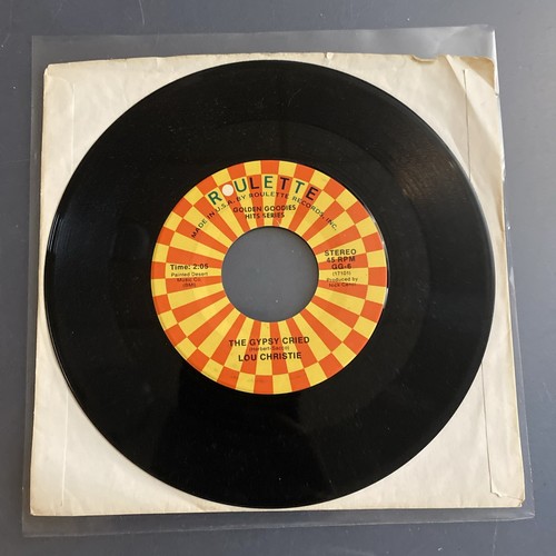 Lou Christie The Gypsy Cried / Two Faces Have I Vinyl Record 45 RPM 7 ...