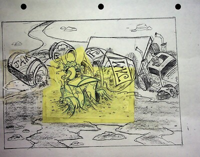 Beetlejuice 1989 Production Chris LaBonte Hand Drawn Key Background ...