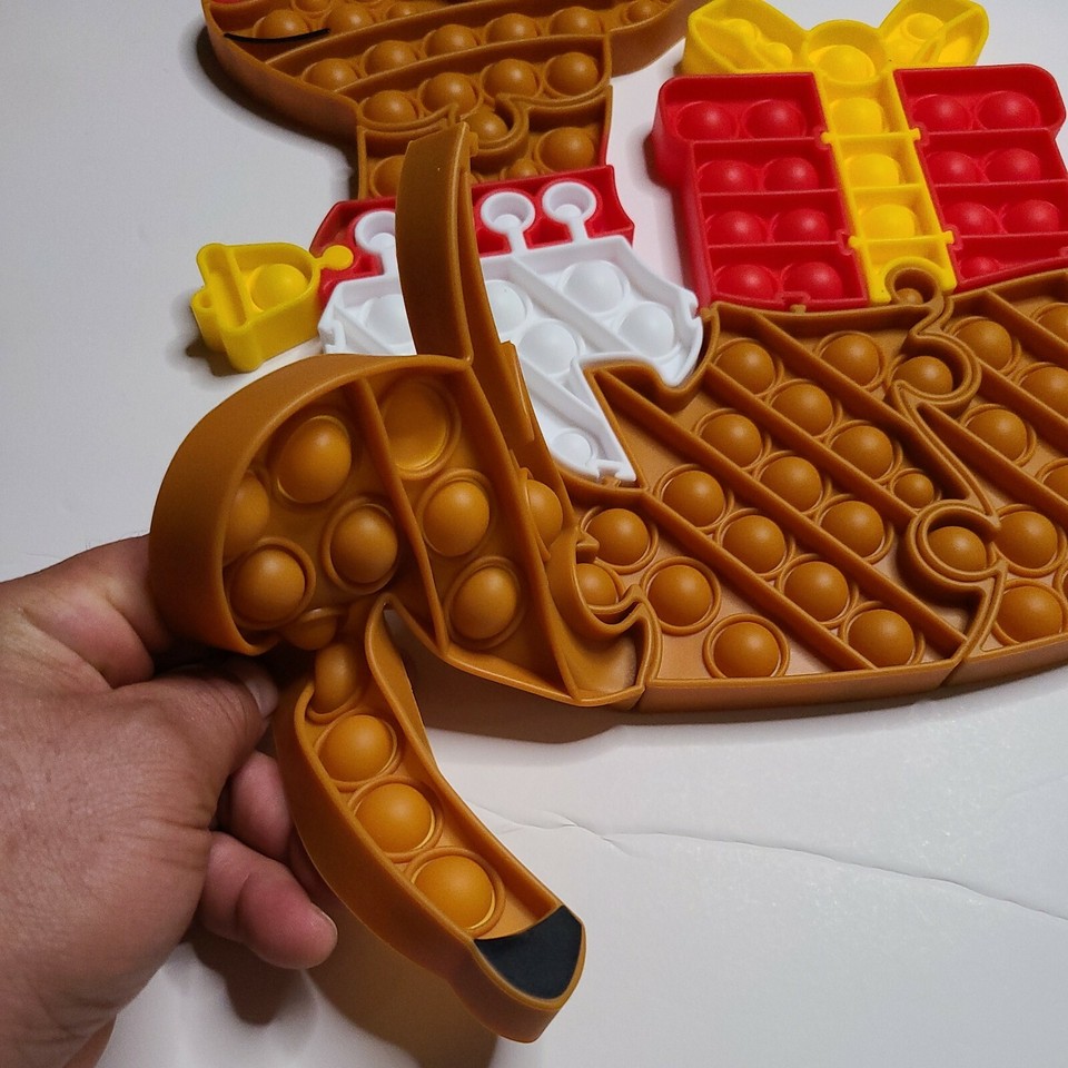 Reindeer Puzzle Popit Fidget Toy Push Bubble Sensory Stress Relief Kids ...