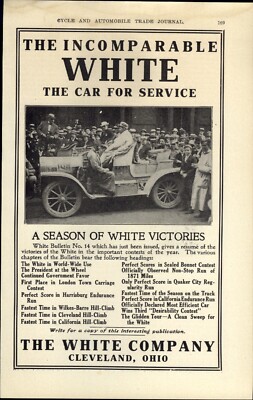 1907 PAPER AD CAR AUTO White Automobile Cleveland OH | eBay