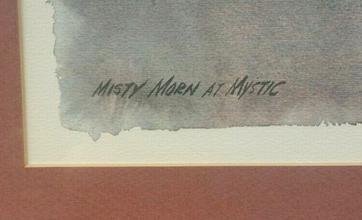 Misty Morn At Mystic Print Watercolor By Paul N Norton Pro Framed Matted Signed | eBay