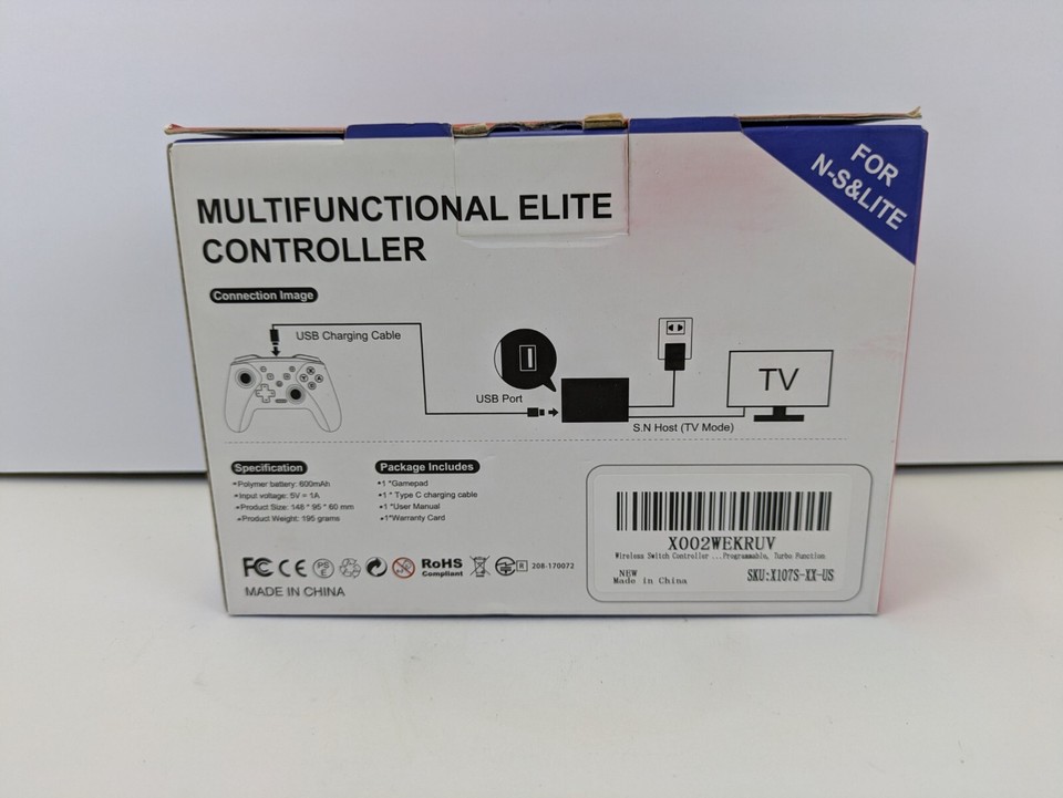 MultiFunctional Elite Nintendo Switch Pro Controller Red/Blue | eBay