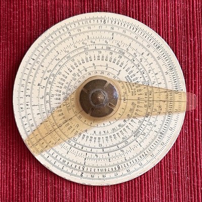 Vintage Circular (Slide Rule)* Trigonometry, Metric to Imperial ...