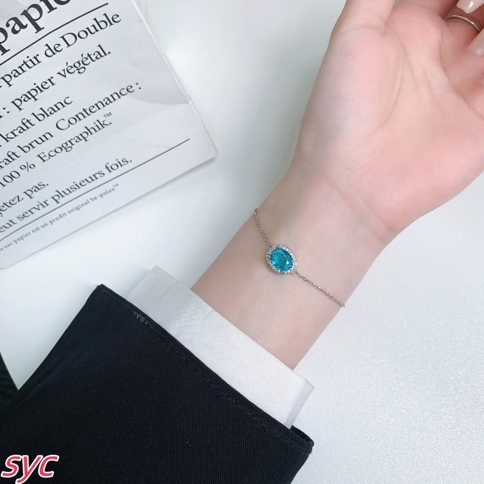 New In GIft Box Constella bracelet oval cut, blue, rhodium plated | eBay UK