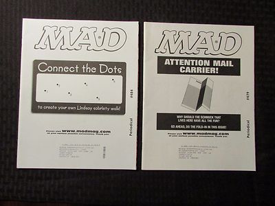 2007 MAD Magazine #479 484 VF OB Humor Parody LOT of 2 Lindsay Lohan | eBay