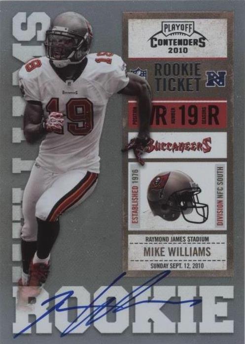 2010 Playoff Contenders - Mike Williams #226 White Jersey /391 (AU, RC ...