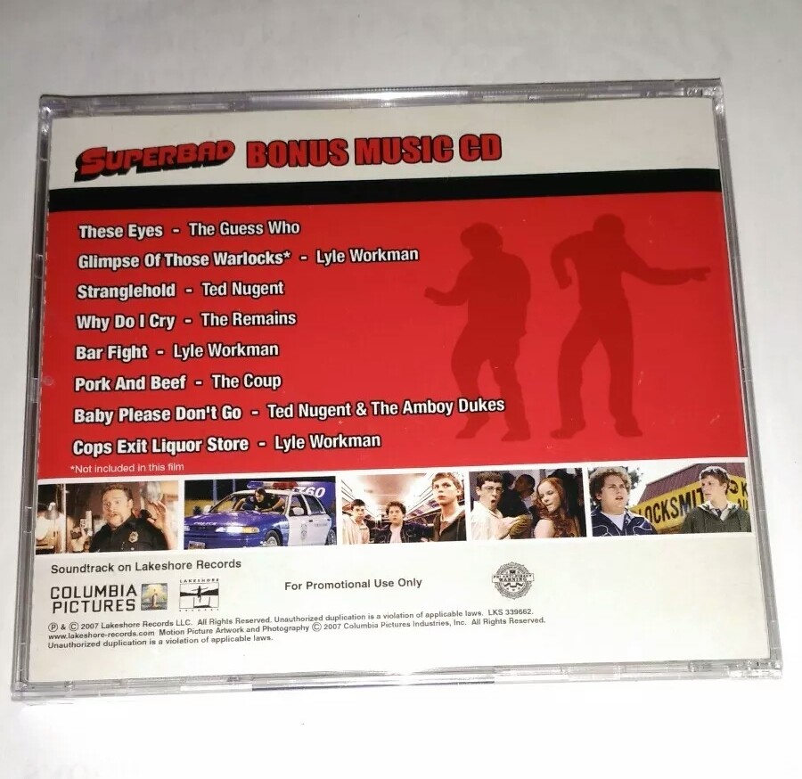 Superbad Bonus Music CD - Soundtrack. Promo. 8 Tracks. New/Unopened. | eBay