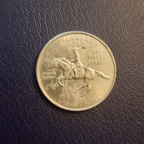 RARE 1787 1999 D Delaware *FIRST STATE QUARTER DOLLAR* Coin W/ Caesar ...