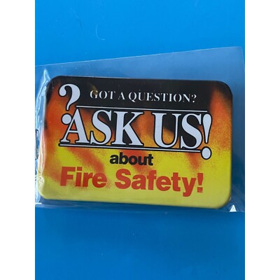 Got A Question? ASK US! about Fire Safety Pinback Button | eBay