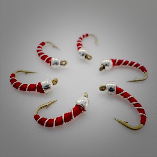 ZEBRA MIDGE Bead Head Nymph - 18 PC RBO Fly Fishing Trout Bluegill ...