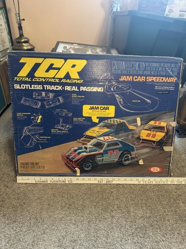 Vintage Ideal TCR Jam Slot Car Raceway Slotless Track With 3 Cars | eBay