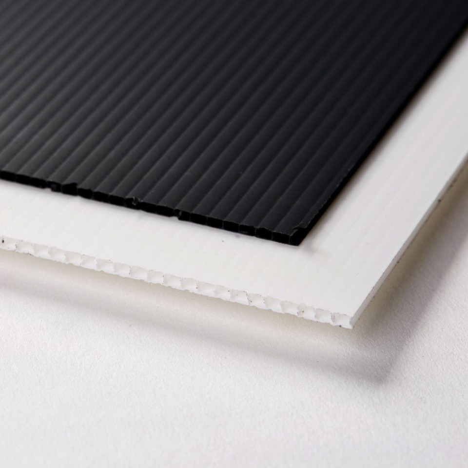 Correx Sheet 4mm thick - Corrugated Plastic - White or Black - Sheet ...
