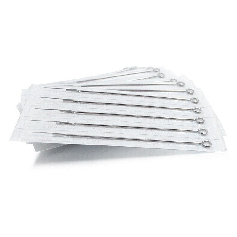 5/100Pcs Tattoo Needles Disposable Liner Needles Sterilized Round Flat ...