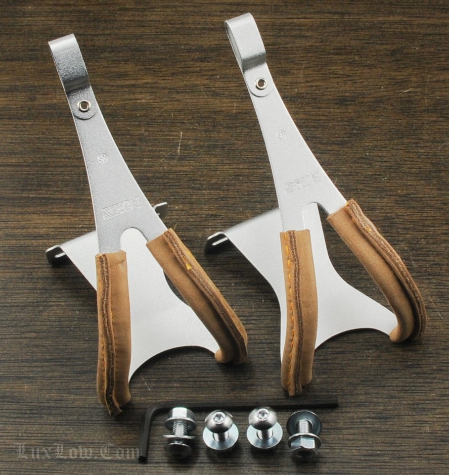NOS MKS RoadBike Pedal TOE CLIPS Steel Alloy Leather NJS FixedGear ...