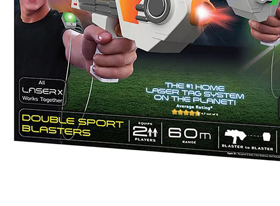 2 Player Laser Tag Guns Laser-X Skirmish Indoor Outdoor Shooting Game ...