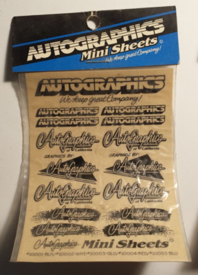 AutoGraphics RC Car Racing Body Decal MINI SHEET #10001 BLACK - New Old ...