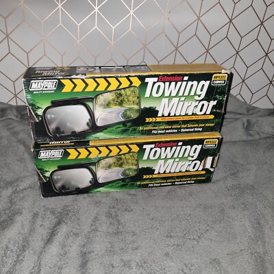 2x Maypole Caravan Towing Mirrors Car Van Wing Mirrors Extension Mirror ...