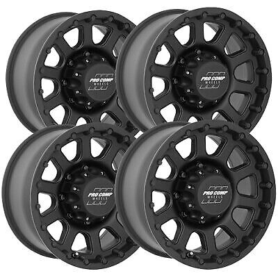 (Set of 4) Pro Comp PA32 Bandido 17x9 8x170 -6mm Flat Black Wheels Rims ...